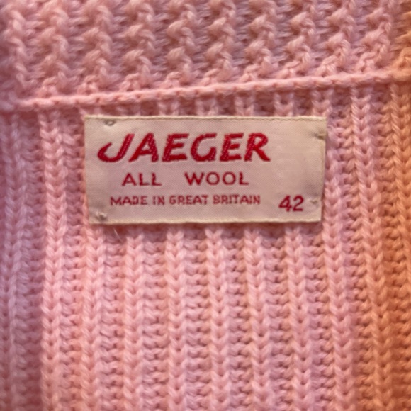 jaeger | Sweaters | Jaeger Vintage All Wool Pink Button Down Sweater ...
